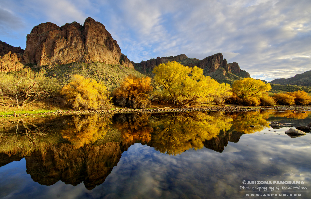 Arizona Panorama: Fall on the Salt River