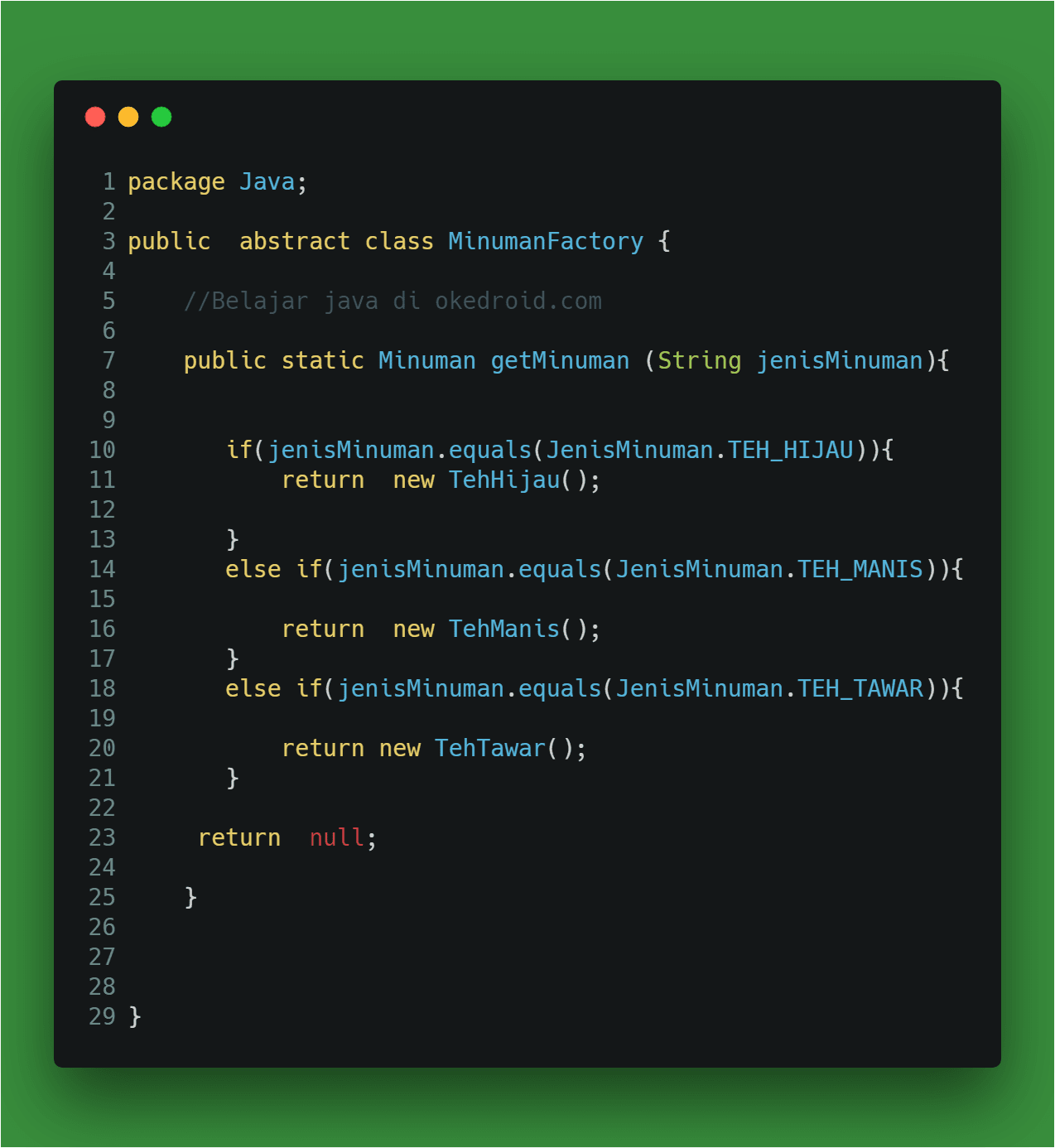 Belajar Factory Method Pattern Pada Kegiatan Java - Java Media Kita Belajar Factory Method Pattern Pada Kegiatan Java - Java Media Kita