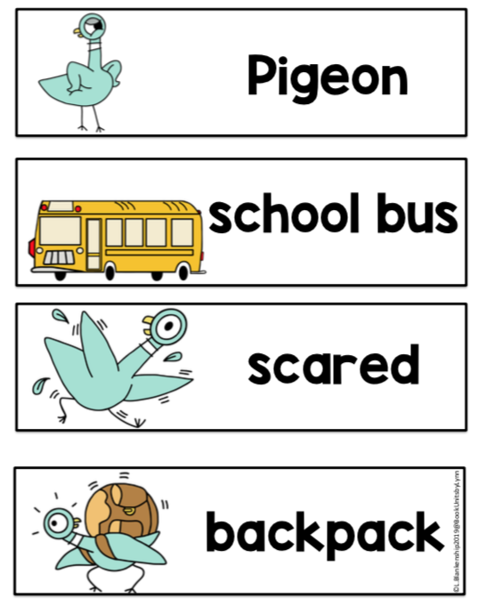 THE PIGEON HAS TO GO TO SCHOOL! ~ Book Units by Lynn