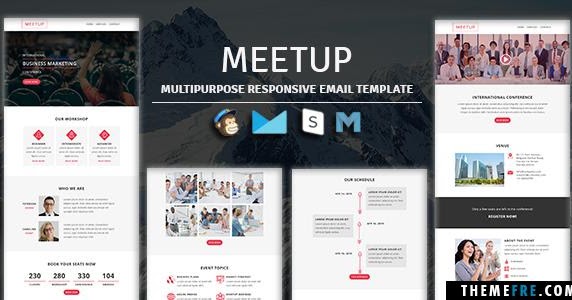 Des Kelcey MEETUP - Events Responsive Email Template With Mailchimp ...