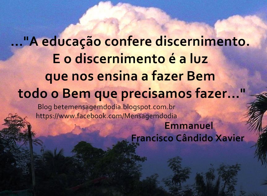 Mensagem do dia - Doutrina Espírita: DISCERNIMENTO