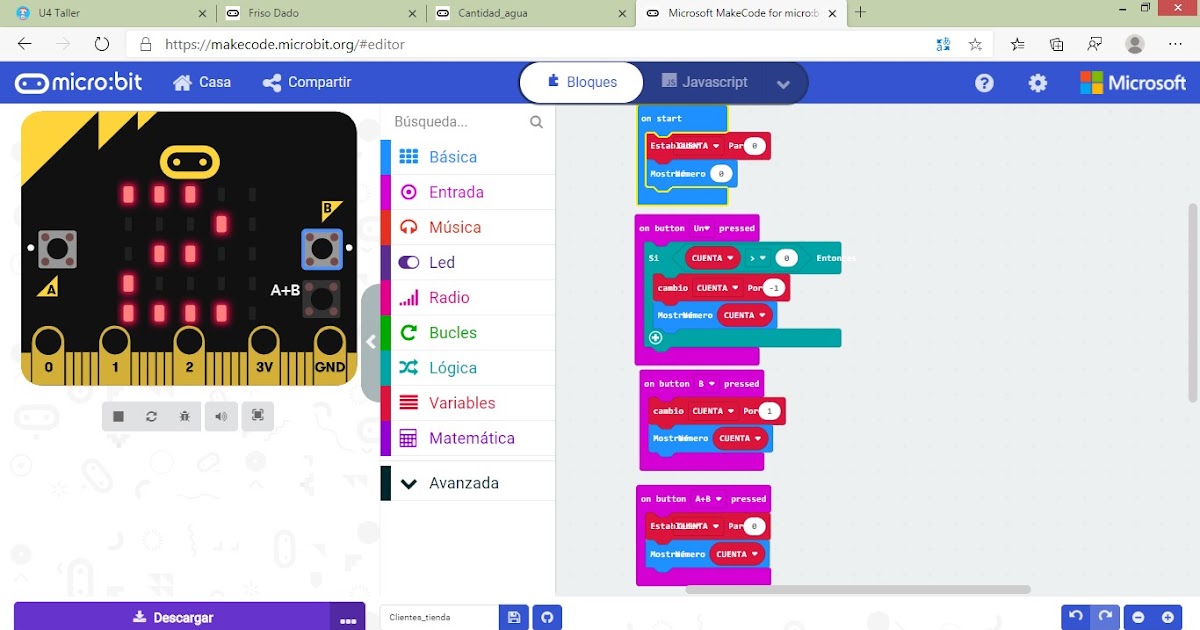 APRENDIENDO CON MICRO BIT: EVIDENCIAS UNIDAD#4