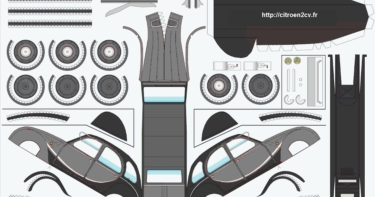 SP. Papel Modelismo: PaperCraft - Citroën 2CV