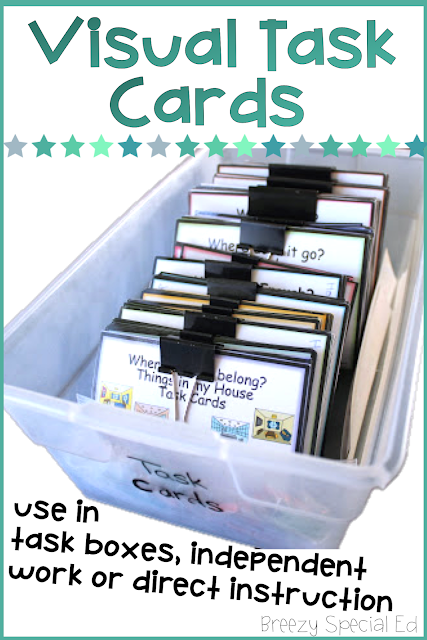 Visual Task Cards for Special Education - Breezy Special Ed