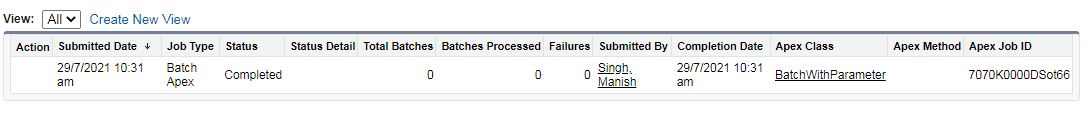 Passing Parameter to Batch Class Passing Parameter to Batch Class