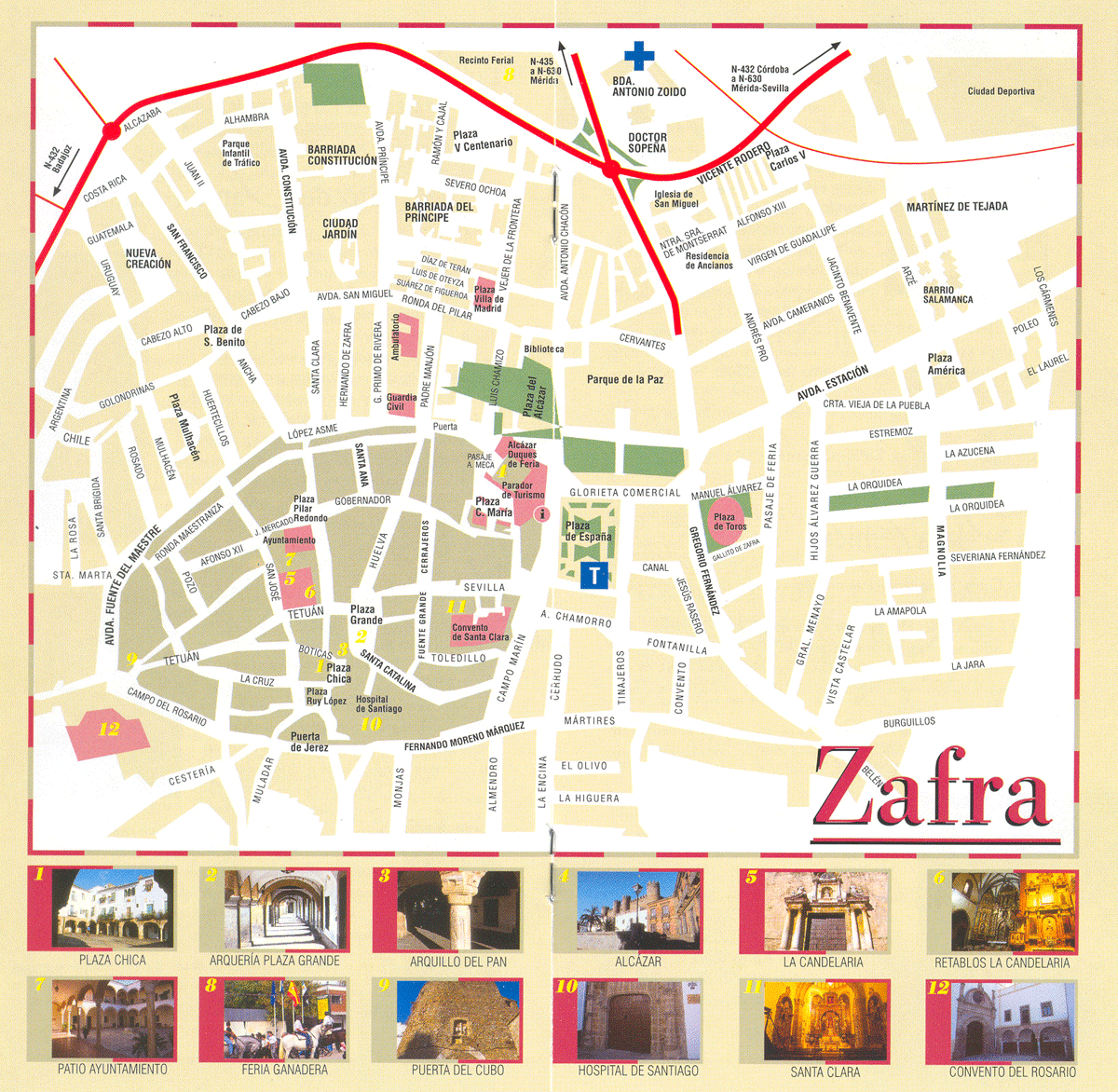 Mapas y planos de Zafra - Conmimochilacuestas