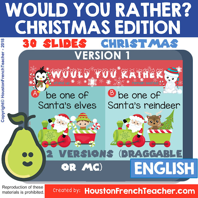 Would you rather Christmas Digital/Virtual Christmas (Google Slides ...