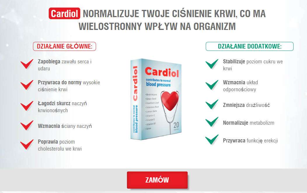 Cardiol: Cardiol recenzje, składniki, skutki uboczne, korzyści ...