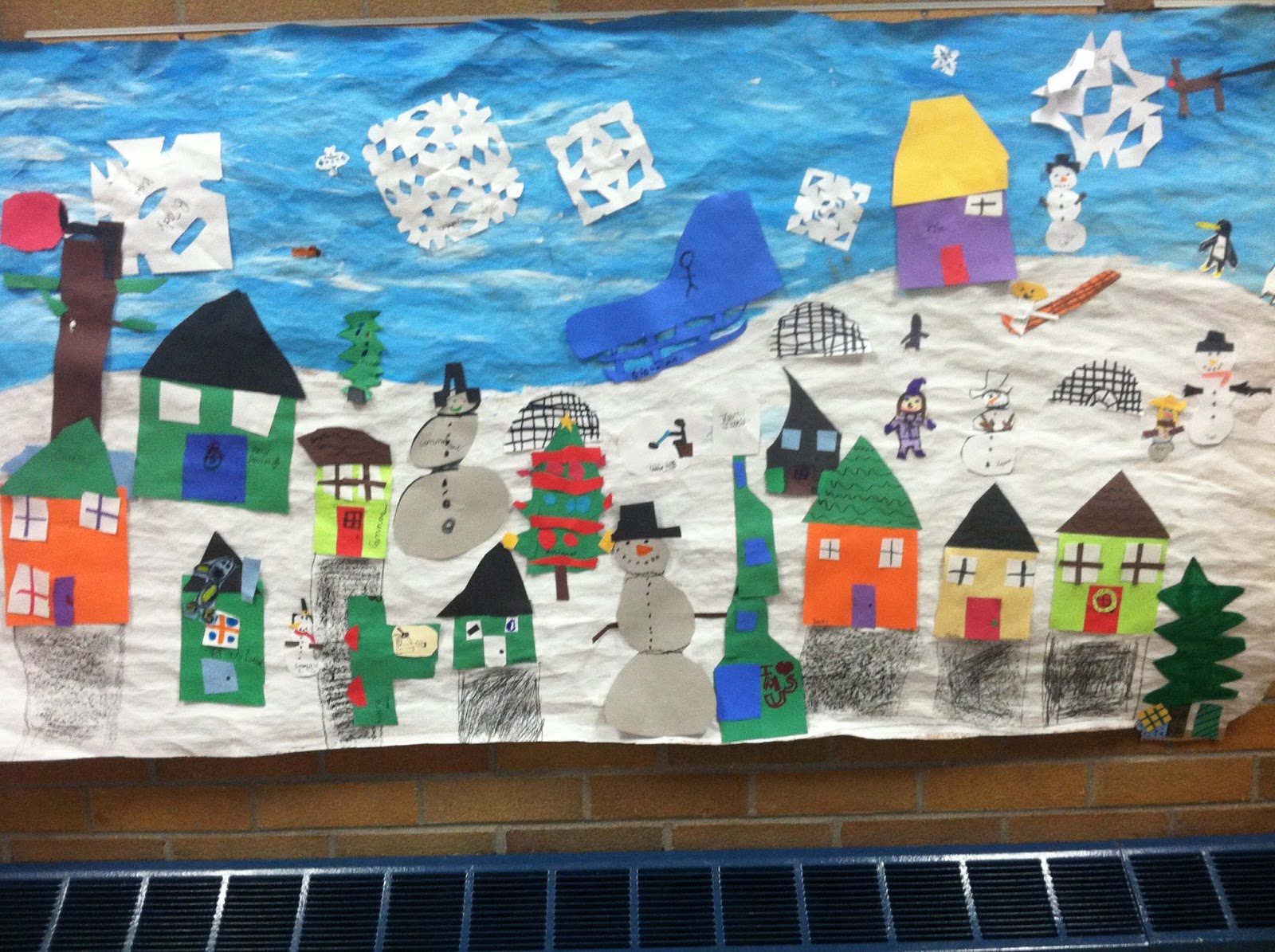Hedke Art Room: 3rd Grade Winter Mural