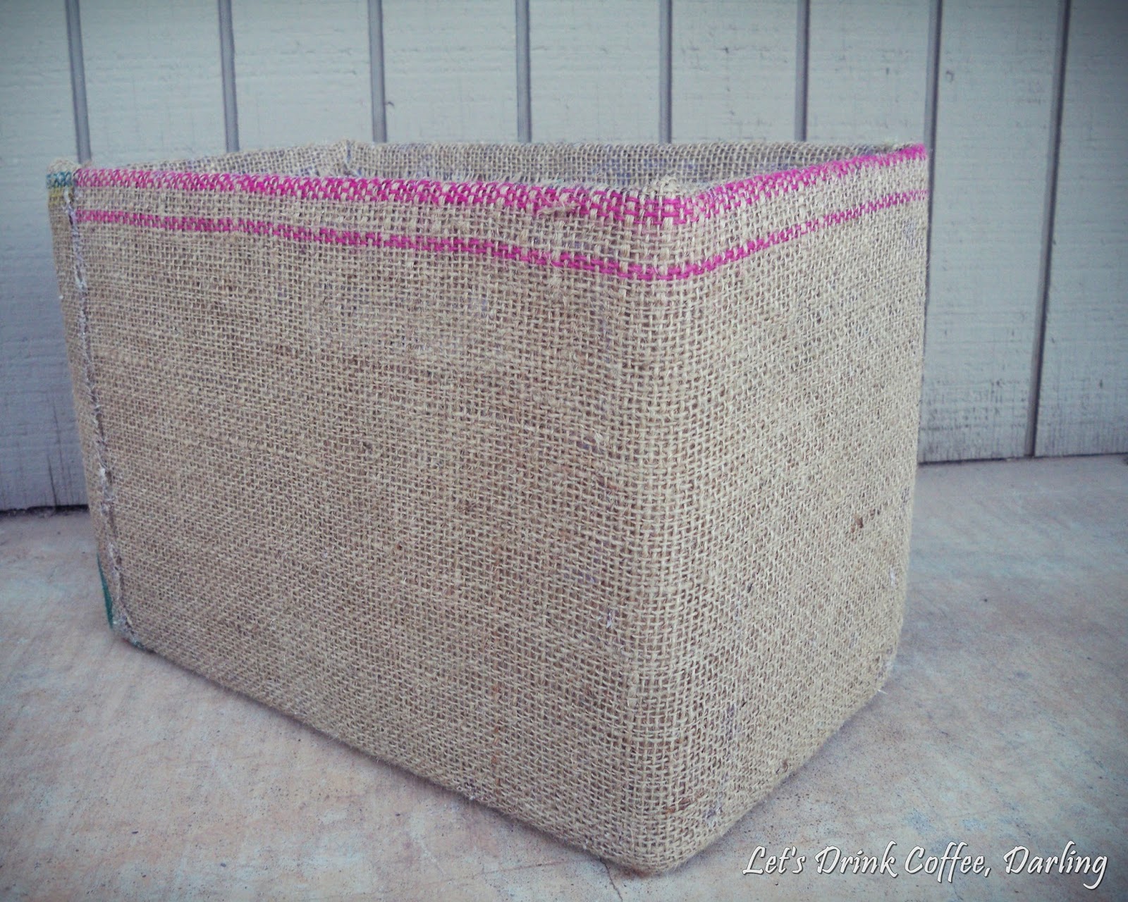 Let's Drink Coffee, Darling: A DIY Burlap Box