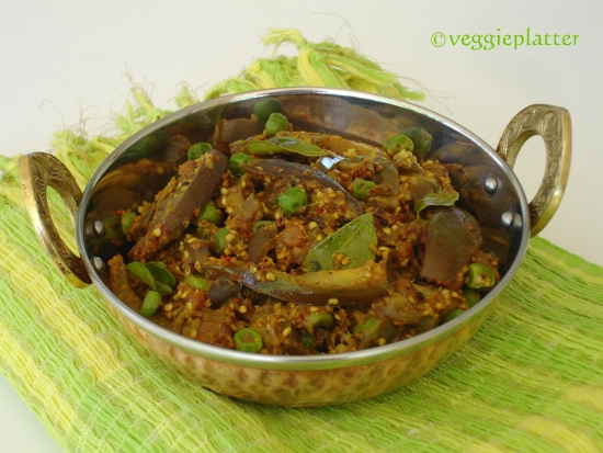 Veggie Platter: Simple and Quick Subzis ~ Vankaya - Batani Koora