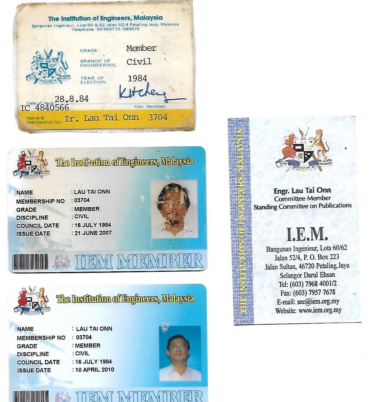 JUST TO SHARE (Lau Tai Onn): My IEM Membership & Published Bulletin ...