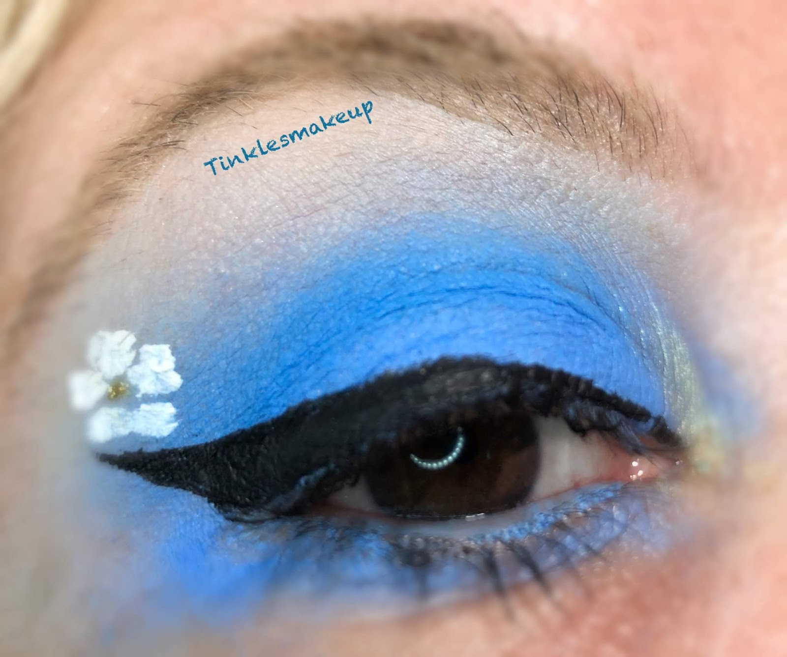 Tinklesmakeup: Eye makeup look: periwinkle and flower
