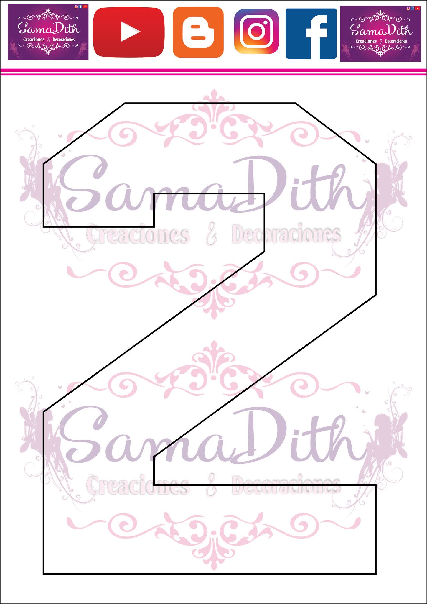 Creaciones Samadith Peru: MOLDE NUMEROS 3 COLLEGE SOLID