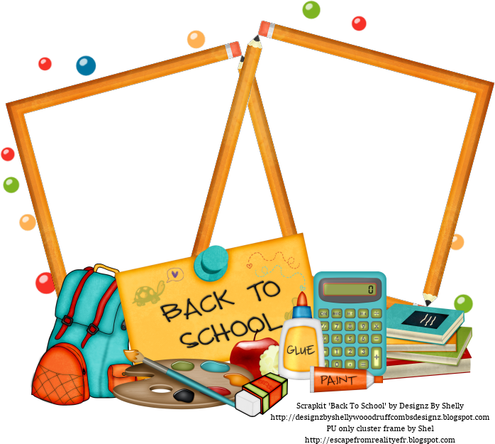 Escape From Reality Blog: PU Cluster Frames "Back To School" DBS