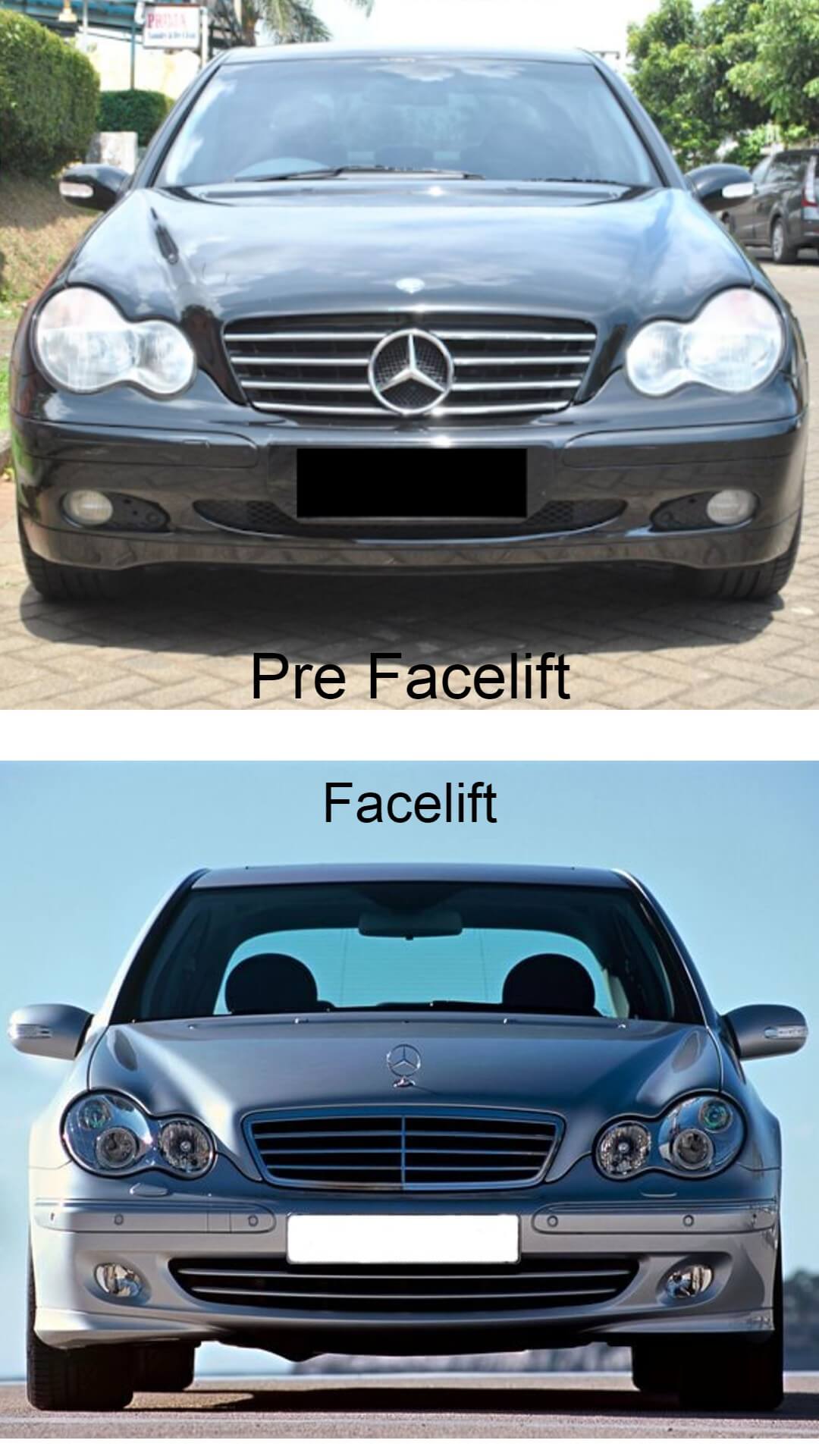 MERCEDES BENZ W203 FACELIFT VS. PRE FACELIFT