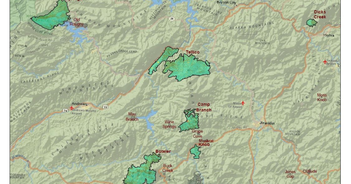 WNC Burn Area Emergency Response: 12/09/16 - BAER Burned Area Severity ...