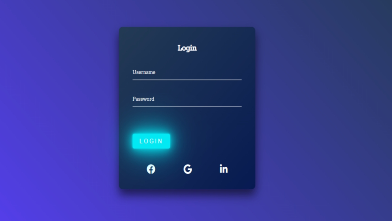 How to create a Login form using html and css only