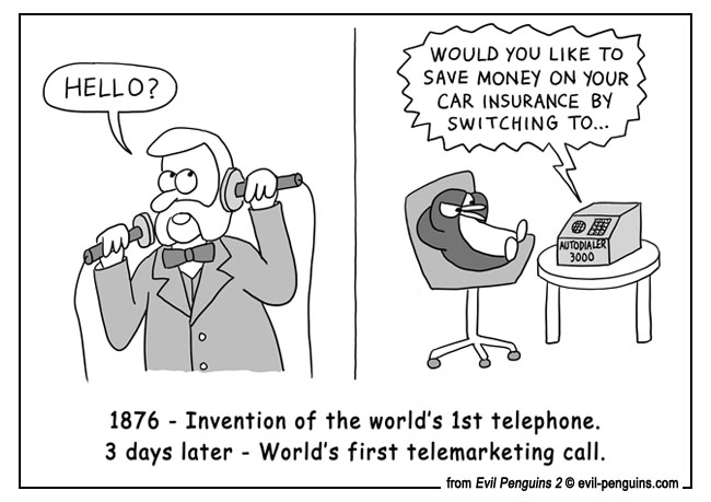 EVIL PENGUINS Cartoon Blog: Invention of the Telephone