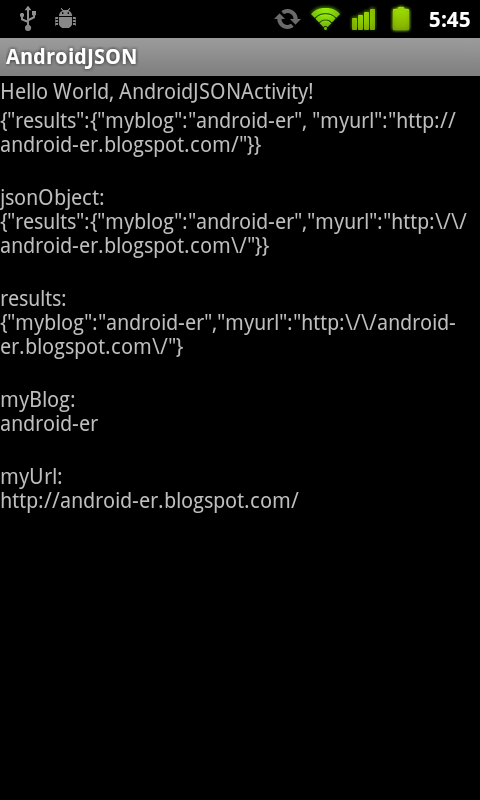 Android-er: Parse JSON with JSONObject Android-er: Parse JSON with JSONObject