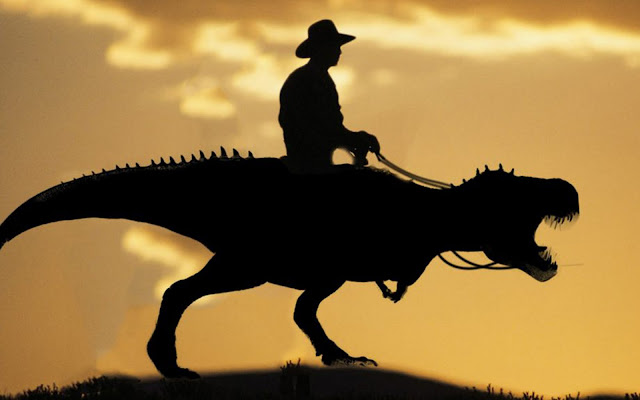 Twisted's Wallpapers: T-Rex Cowboy!