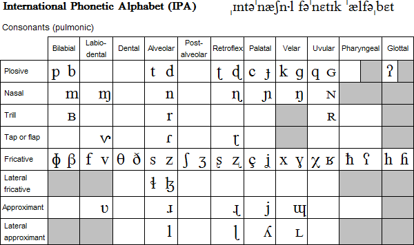 English Language Blog!: International Phonetic Alphabet