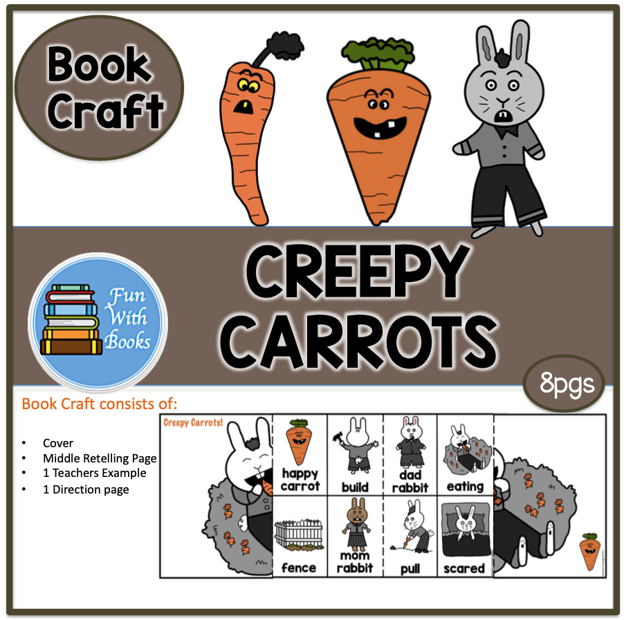 CREEPY CARROTS BOOK CRAFT ~ Book Units by Lynn