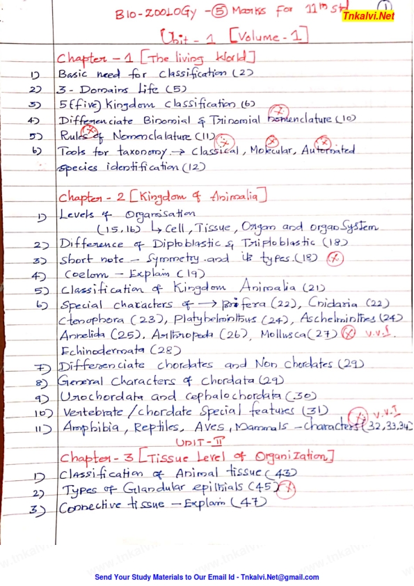 11th Standard Bio Zoology Important 5 Mark Questions Mr P 11th-standard-bio-zoology-important-5-mark-questions-mr-p