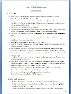 Associate MicroStrategy Consultant Sample Resume Format in Word Free ...