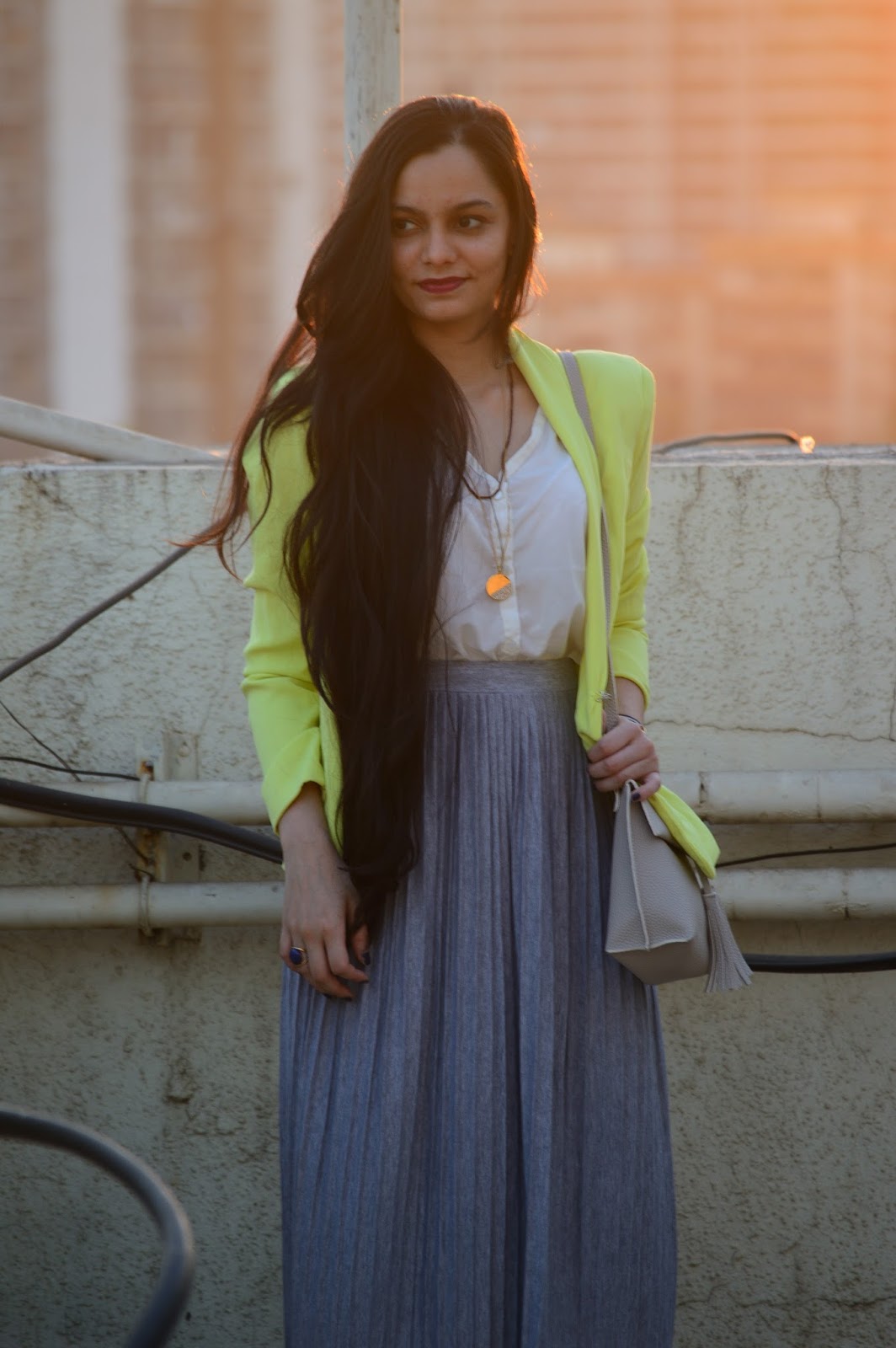 How to Wear A Neon Blazer to Work - Chiconomical