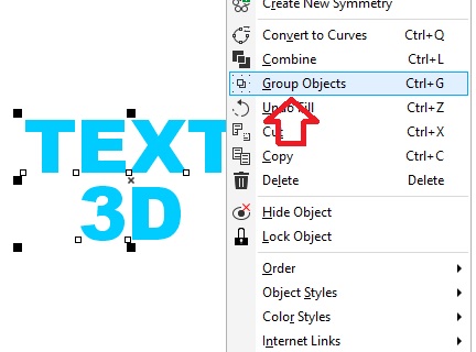 Membuat Text 3D di Corel Draw - kamargrafis