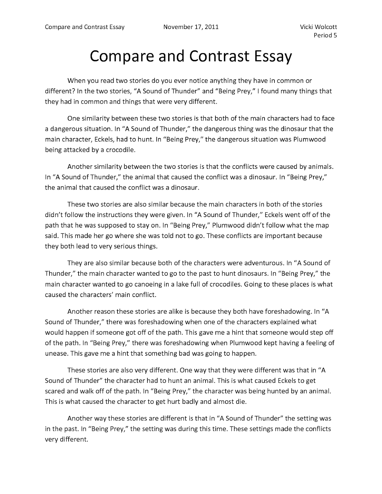 compare and contrast essay compare and contrast essay