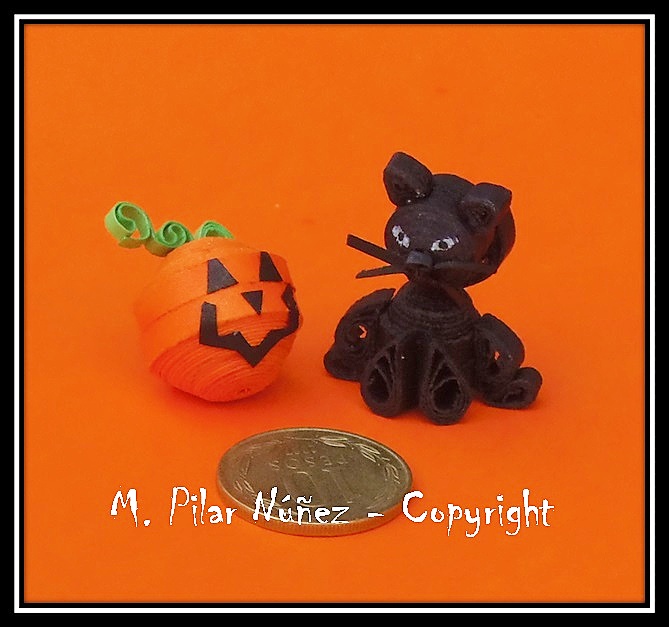 Quilling 3d: Witch in Halloween (By Pily Núñez)