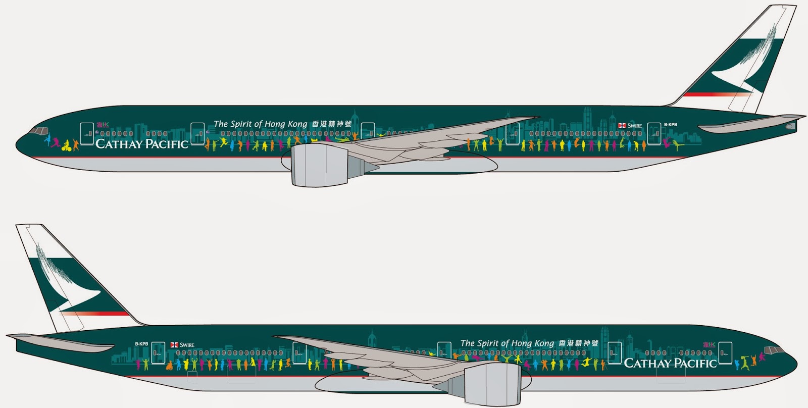 Cathay Pacific unveils third "Spirit of Hong" special livery Boeing 777 ...