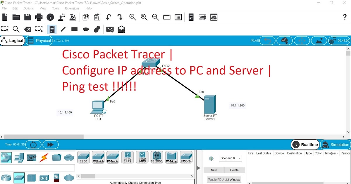 NETWORK ENGINEER STUFF: Cisco Packet Tracer | Configure IP address to ...