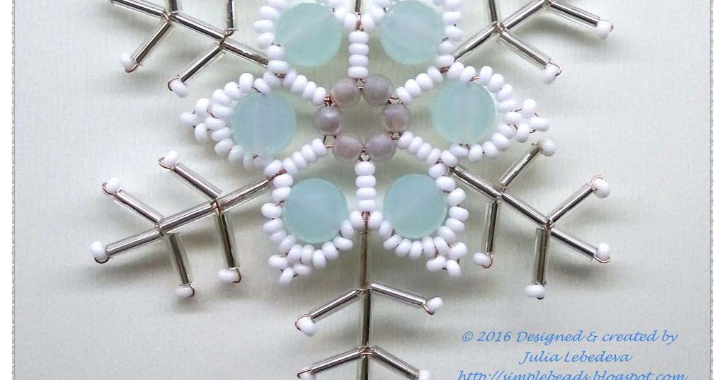 Beading for the very beginners: Beaded snowflake