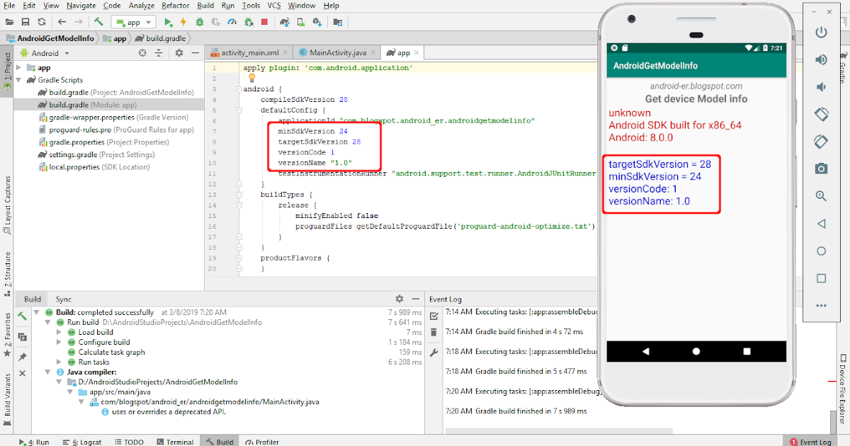 Android-er: Get targetSdkVersion, minSdkVersion, versionName and ...