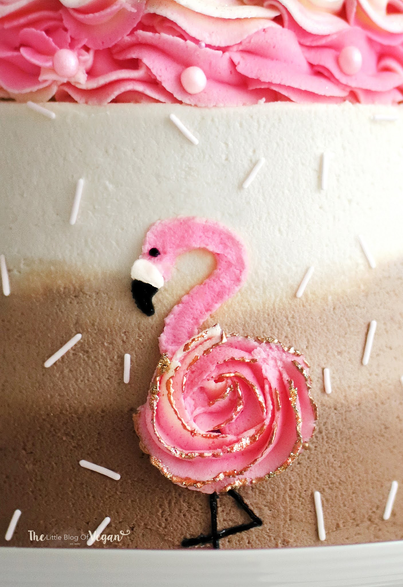 Funfetti Flamingo Cake Recipe - The Little Blog Of Vegan