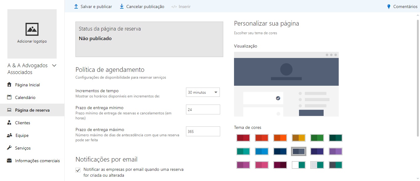 Como configurar o Bookings no Office 365? - TechNote Inc.