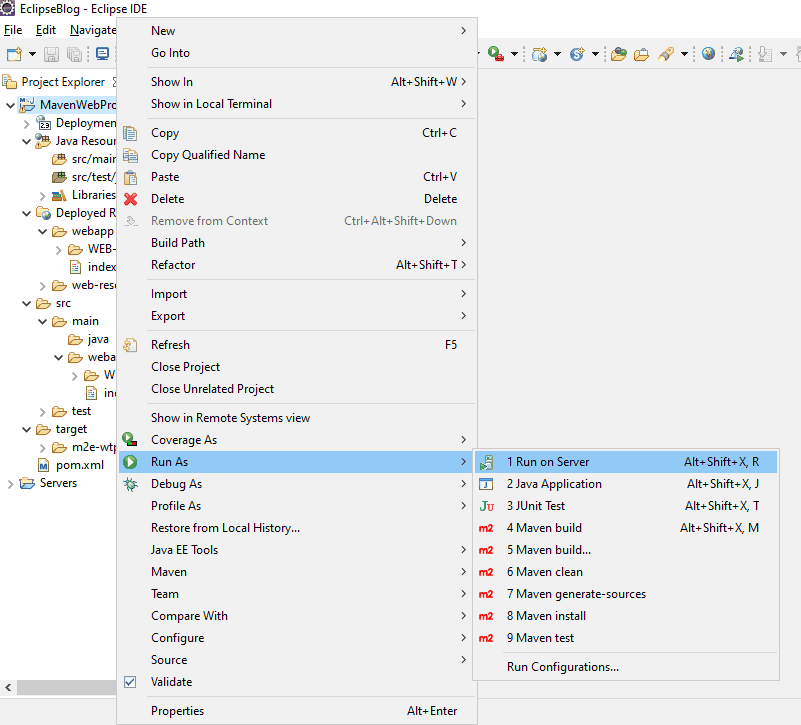 How to Create Maven Web Project in Eclipse in 2021