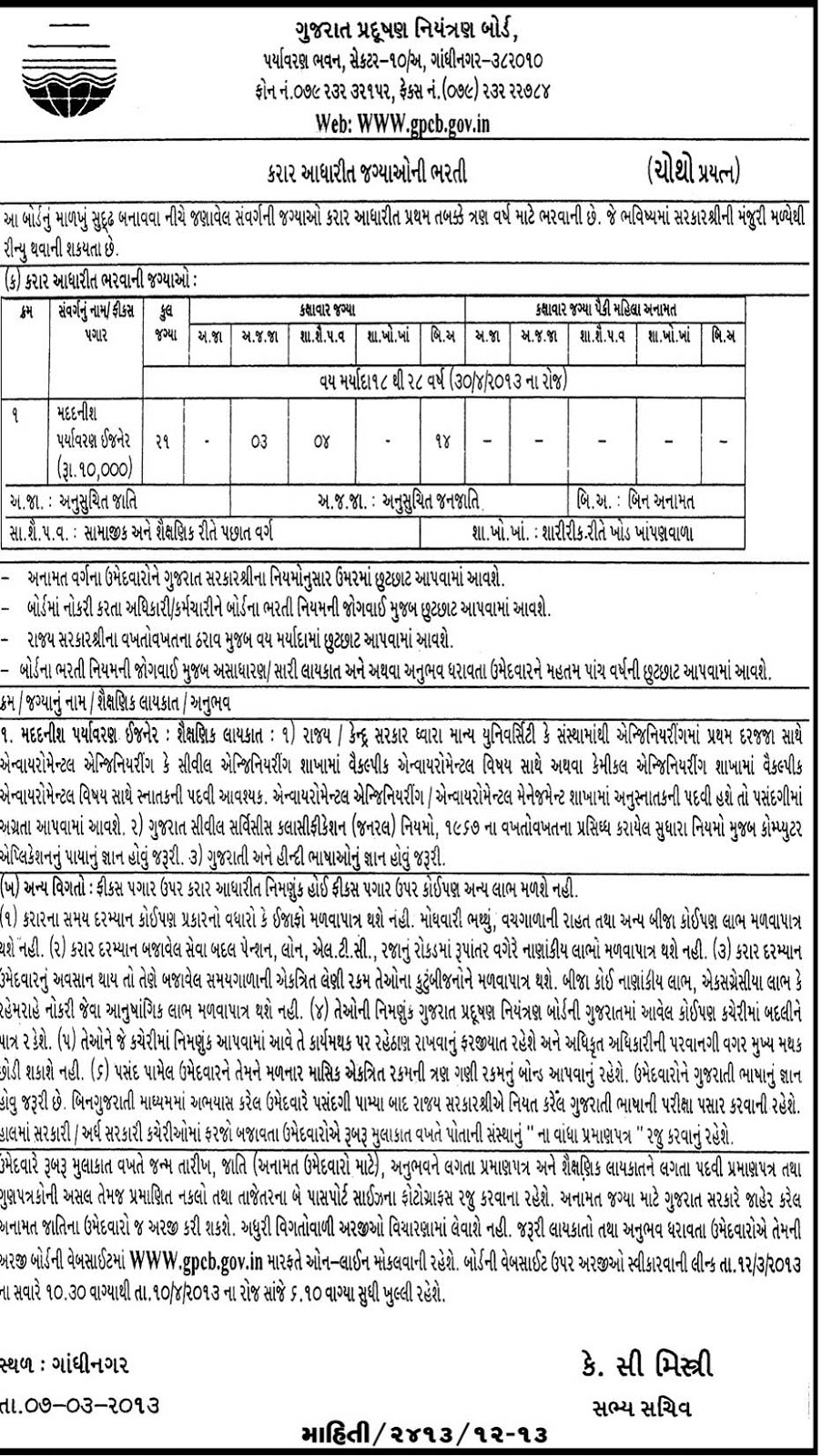 Ojas.guj.nic.in: Gujarat Govt Online Job Application: OJAS Bharti ...