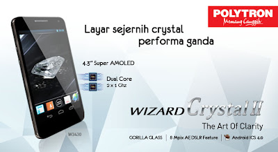 Gadget: Review & Harga Tablet Phone Polytron Wizard Crystal II W3430