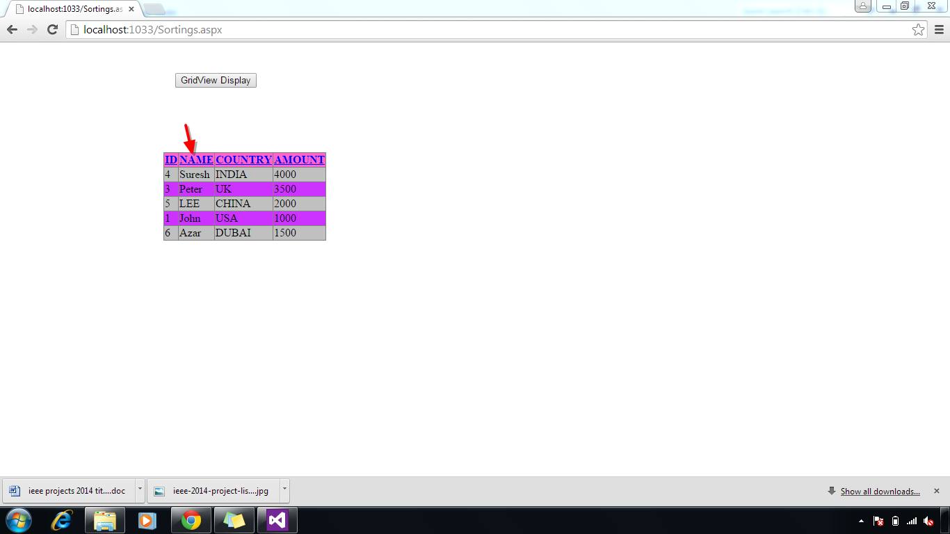 Aspnetcnetvbnetjqueryjavascriptgridviewsql Serverajaxssrs