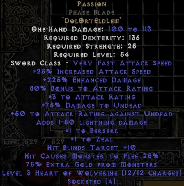 Best cRPGs: PASSION RUNEWORD, Diablo 2 Resurrected, phase blade ...