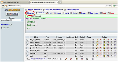 INDAHNYA BERBAGI: Membuat Database Menggunakan MySQL dan PHP