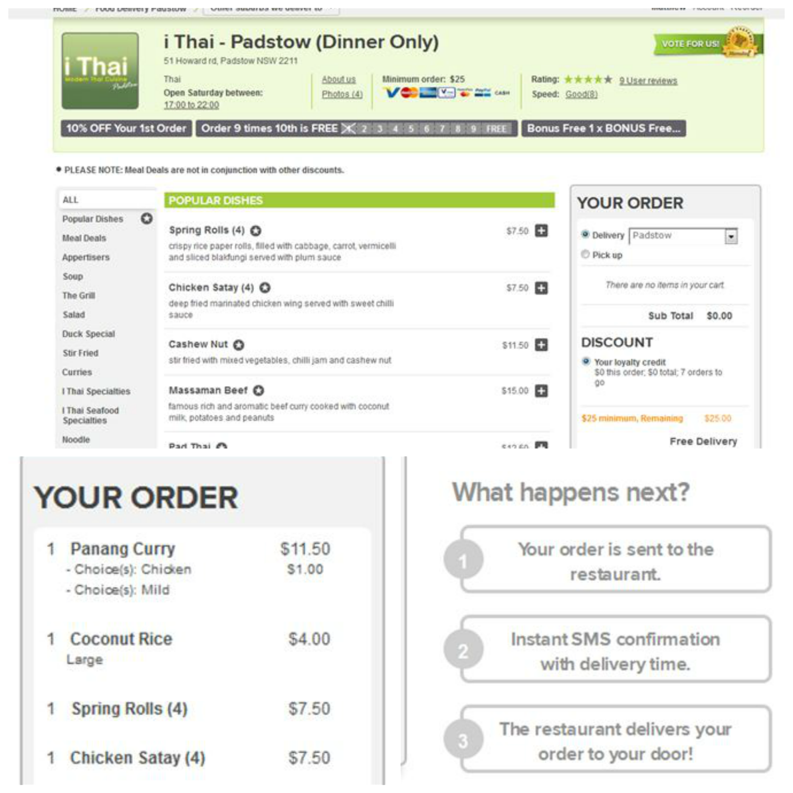 Review: Home Delivery order from Menulog! iThai - Padstow and Giveaway ...