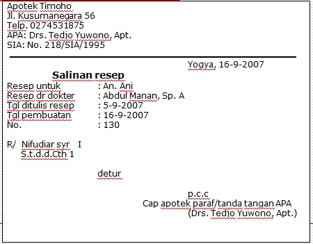 Anhidrat: RESEP DAN COPY RESEP (APOGRAPH)