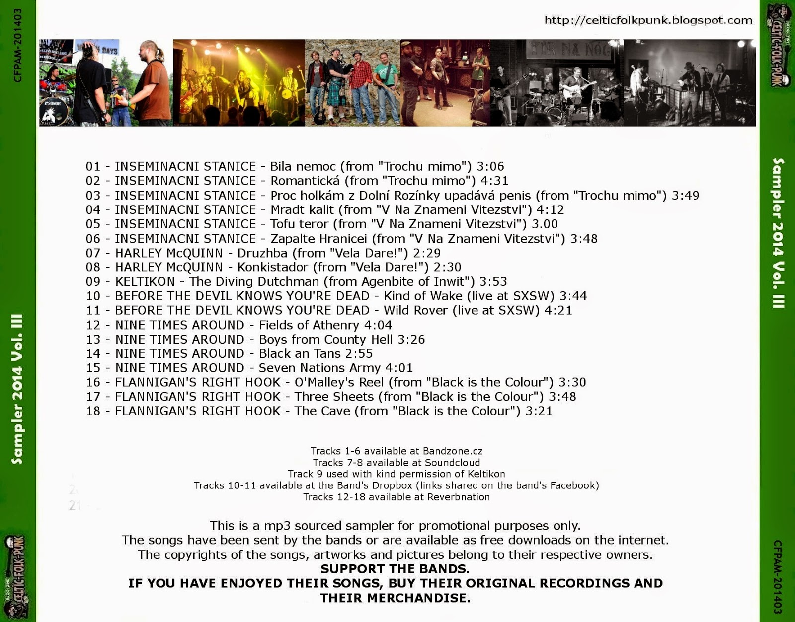 TERCER SAMPLER DE 2014 ~ Celtic-Punk-Rock