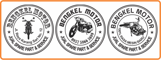 Contoh stempel bengkel sepeda motor || Contoh stempel bengkel || Cap ...