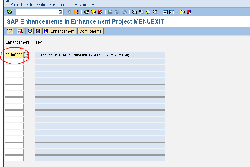 SAP TECH: Menu Exits